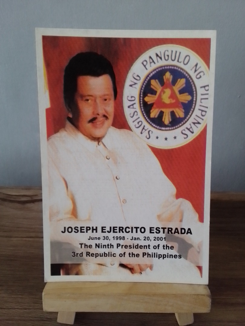 JOSEPH "ERAP" ESTRADA PRESIDENTIAL POST CARD, Hobbies & Toys ...
