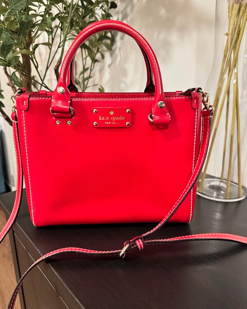 Kate spade red bag, Luxury, Bags & Wallets on Carousell