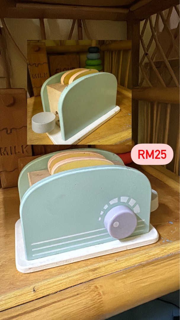 KMART WOODEN TOASTER, Hobbies & Toys, Toys & Games on Carousell