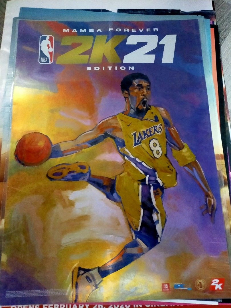 Kobe Bryant NBA 2k21 poster, Hobbies & Toys, Memorabilia & Collectibles ...