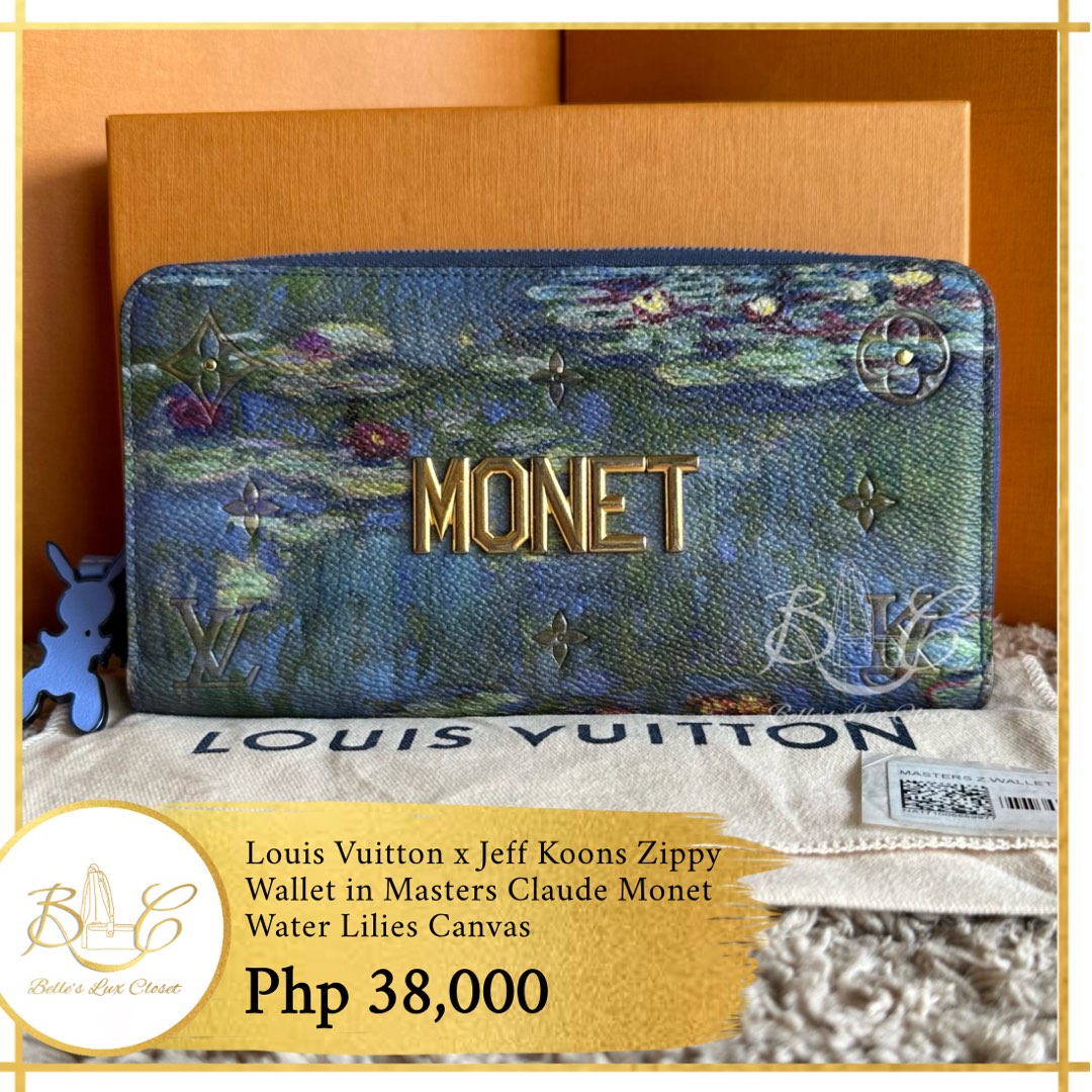 Louis Vuitton x Jeff Koons Zippy Wallet Monet Lilies, Luxury, Bags ...