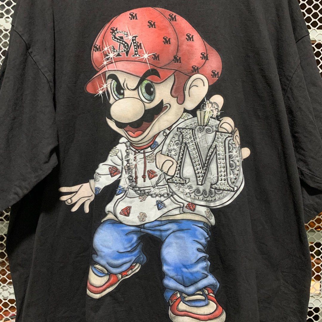 Super Mario hip hop vintage, Men's Fashion, Tops & Sets, Tshirts & Polo ...