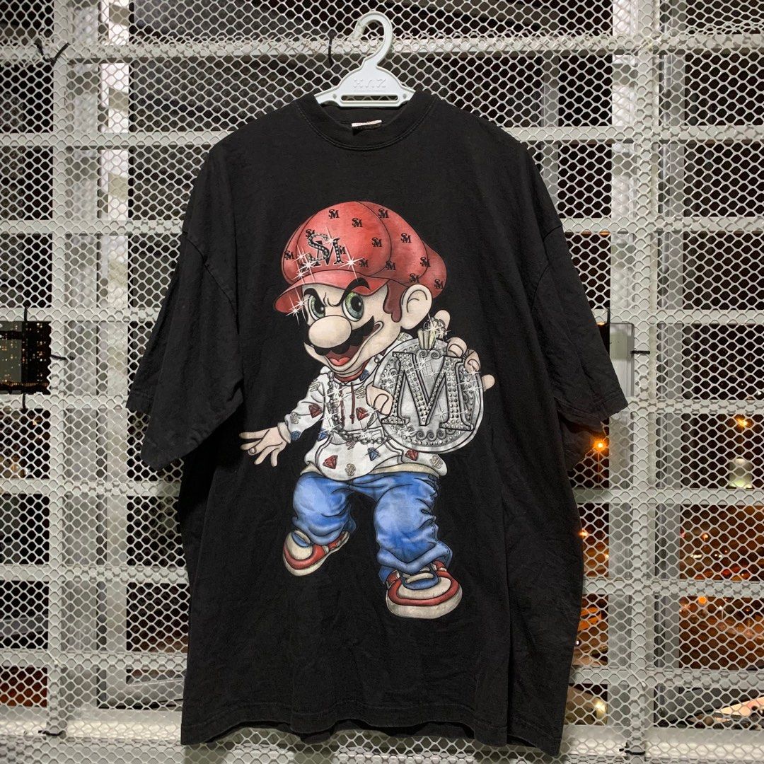 Super Mario hip hop vintage, Men's Fashion, Tops & Sets, Tshirts & Polo ...