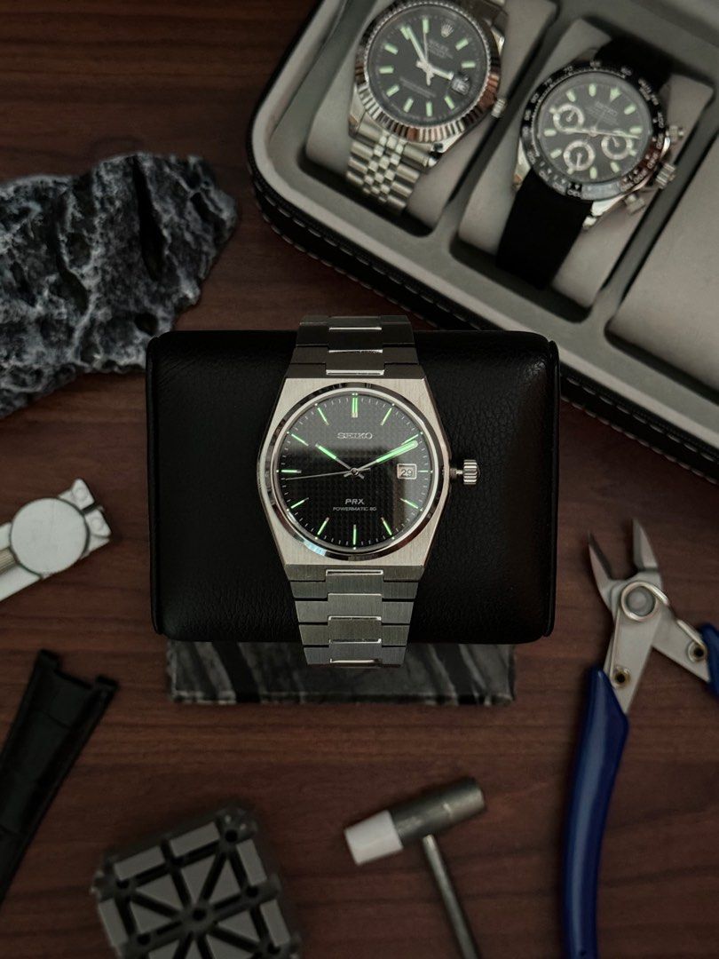 [Mod] Seiko PRX Mod in Blue Dial, Men's Fashion, Watches & Accessories ...