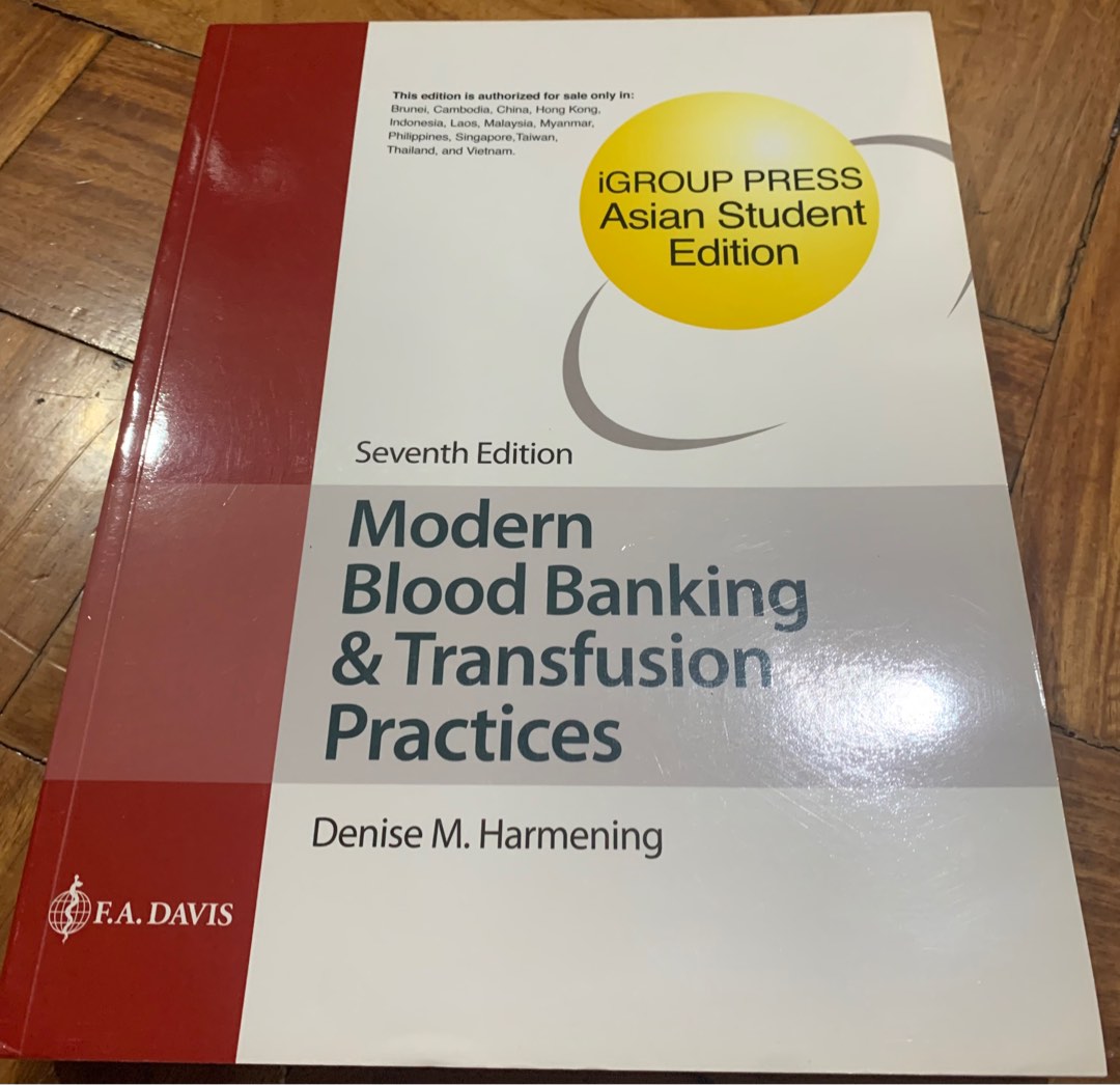 Modern Blood Banking &Transfusion Practices (7th Edition), Hobbies ...