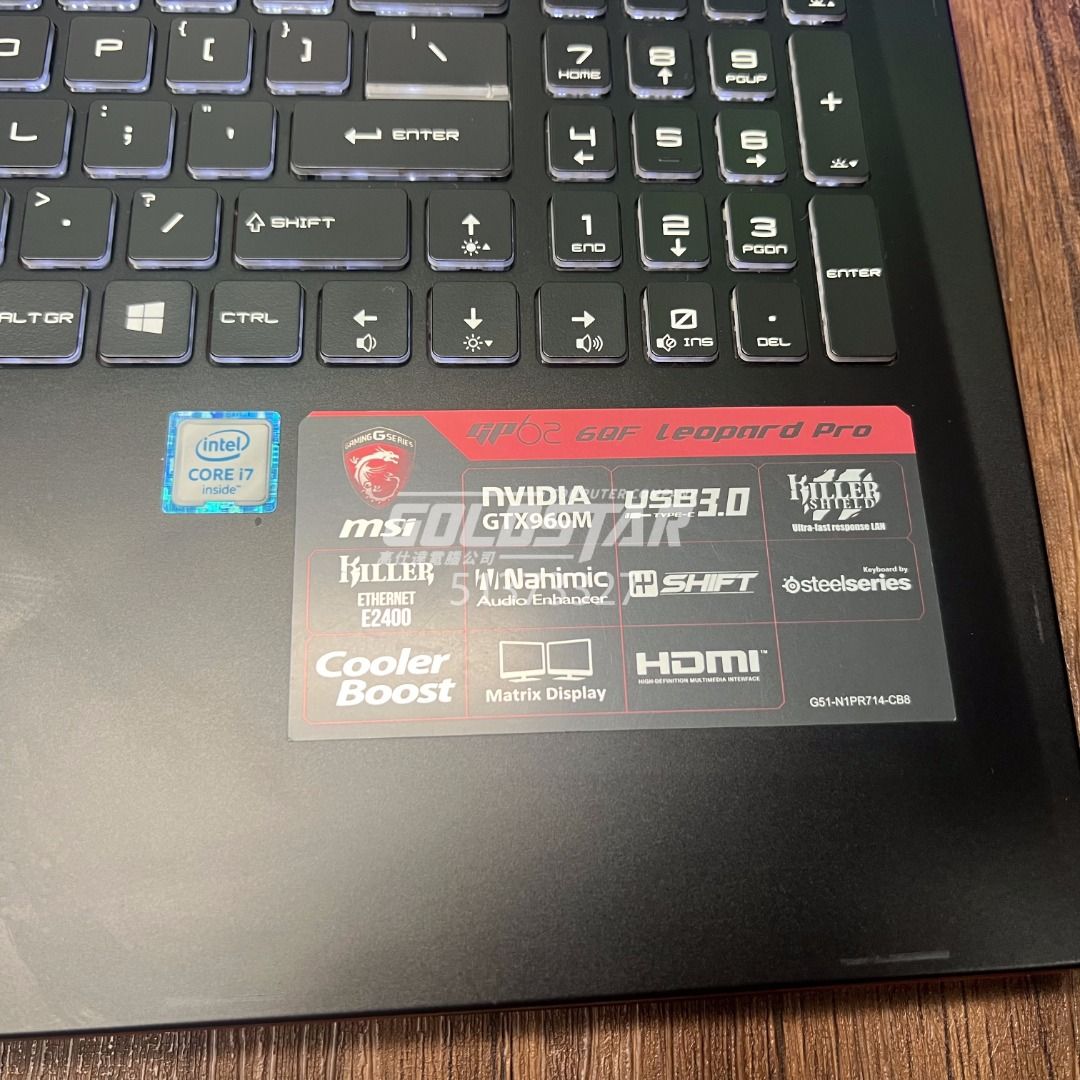 MSI GL62 7QF 15‘’全高清 /i7-6700HQ/16GB RAM/512GB SSD/GTX960M 2GB/全新電池100% ...