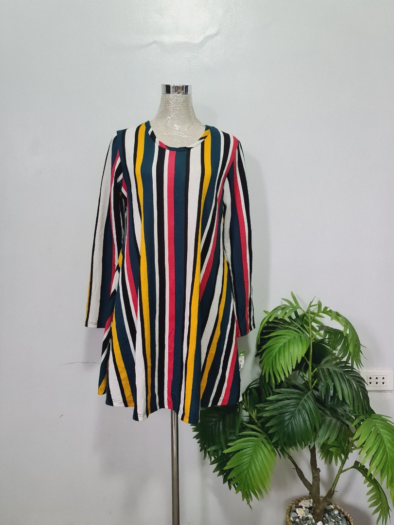 M-XL U.S Branded pull over office formal event casual stripe colorful ...