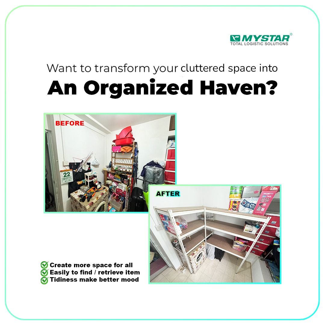 Mystar Heavy Duty Boltless Racking for HDB BTO Home, Landed House, Private Property, Office ...