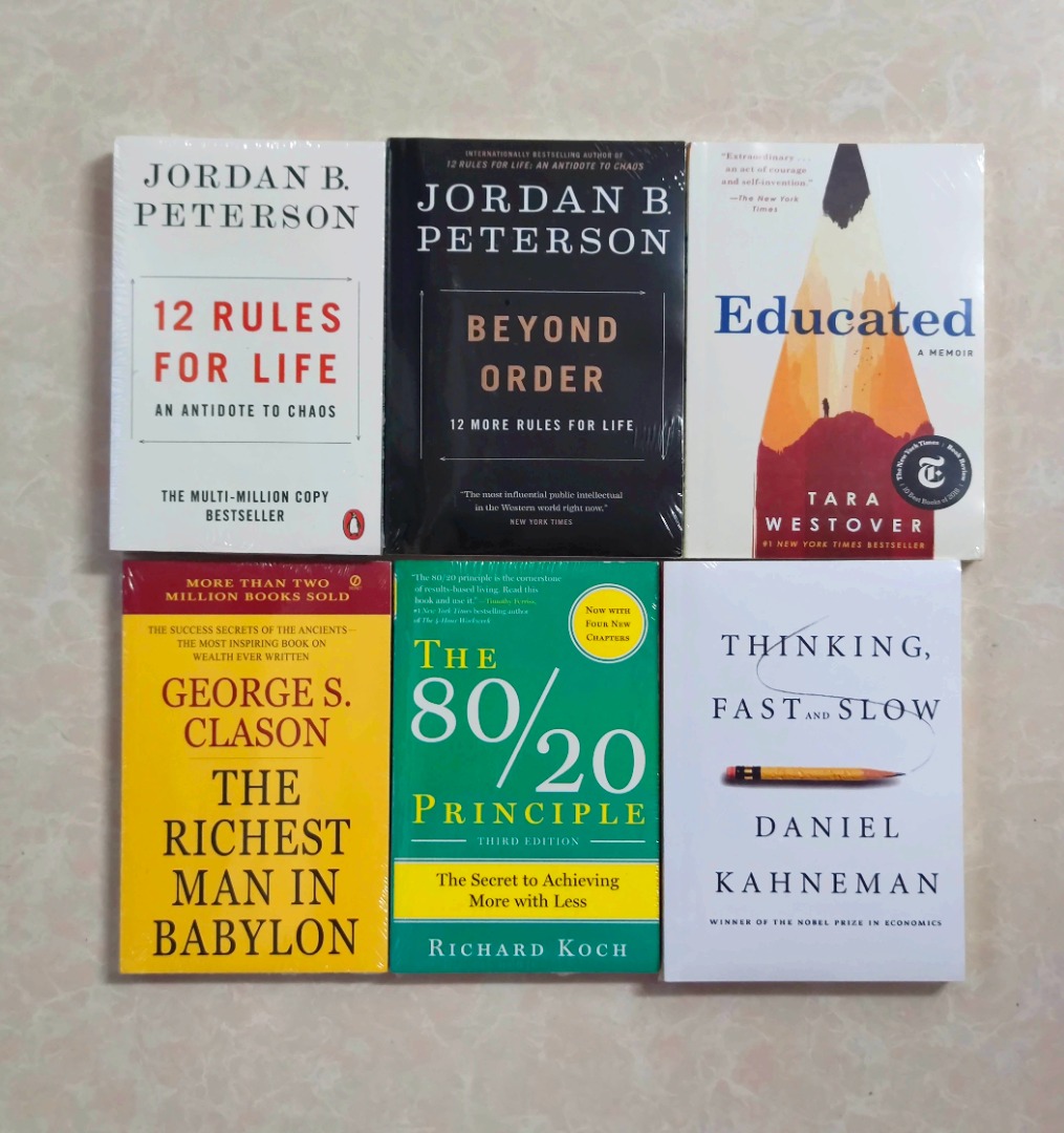 NEW Eng books RM25 each: - 12 Rules for life - Beyond order - Educated ...