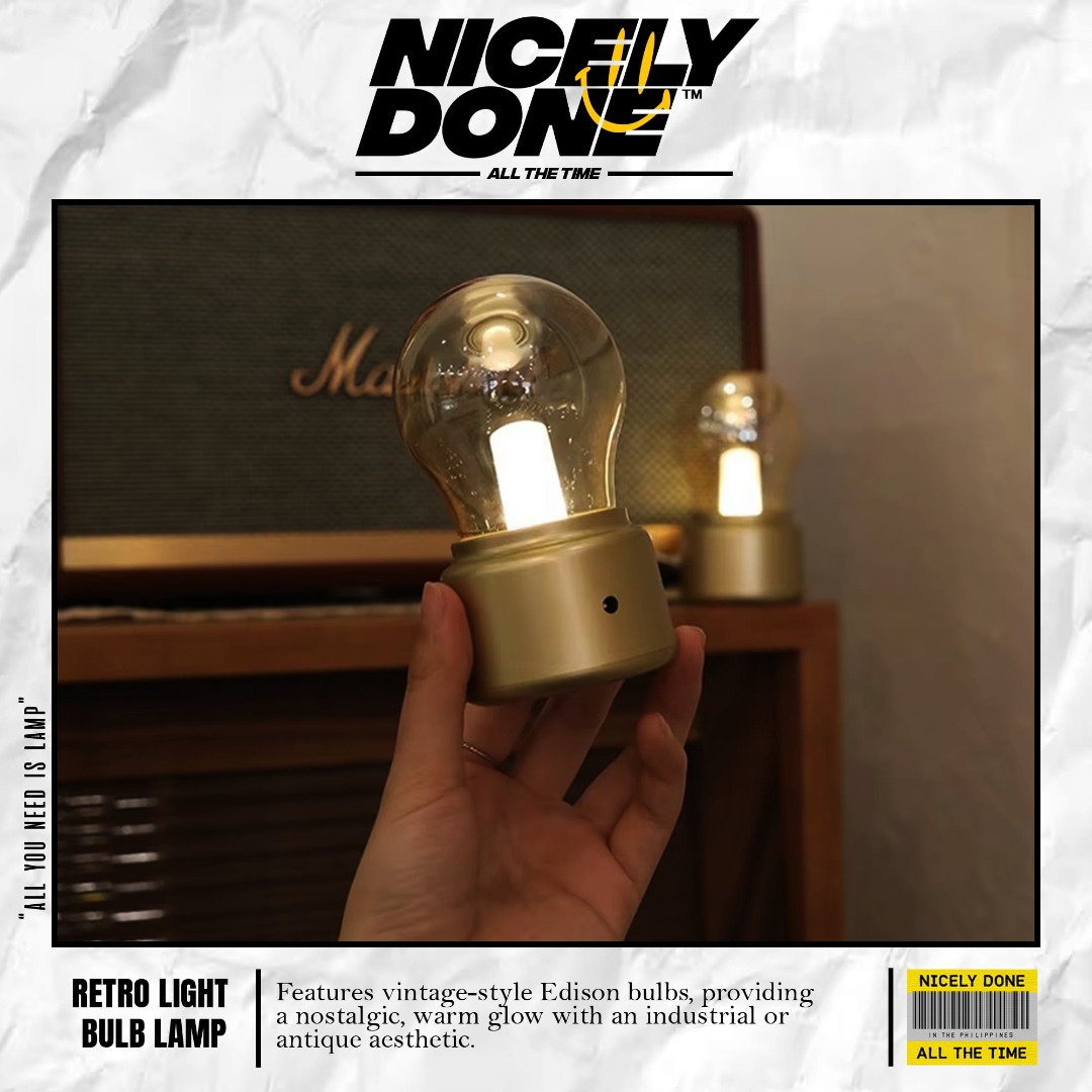 Nicely Done Retro Light Bulb Lamp, Furniture & Home Living, Lighting ...