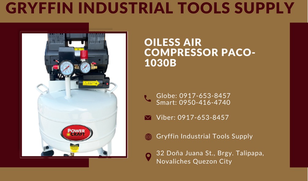 OILESS AIR COMPRESSOR PACO-1030B, Commercial & Industrial, Industrial ...