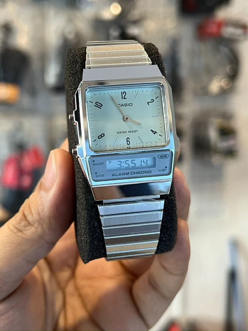 ORIGINAL CASIO Analog Green Dial Vintage Watch AQ-800E-3A, Luxury ...