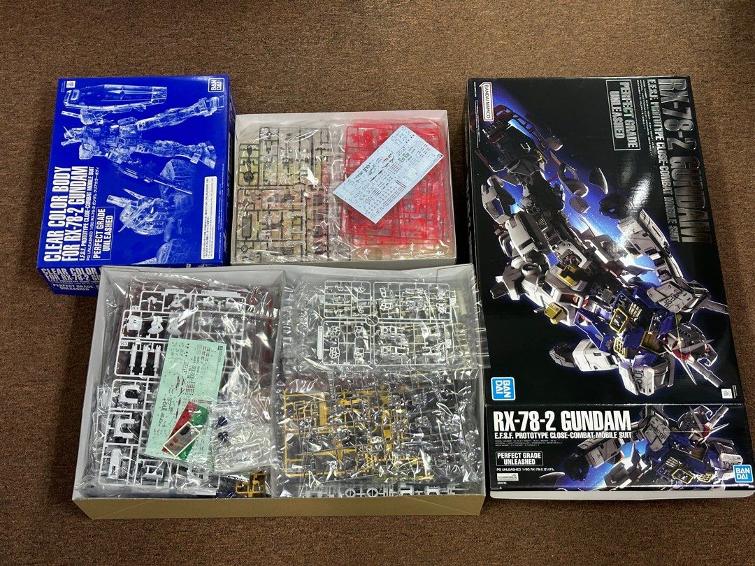 Perfect Grade Unleashed Rx78-2 and Pbandai PGU clear, Hobbies & Toys ...