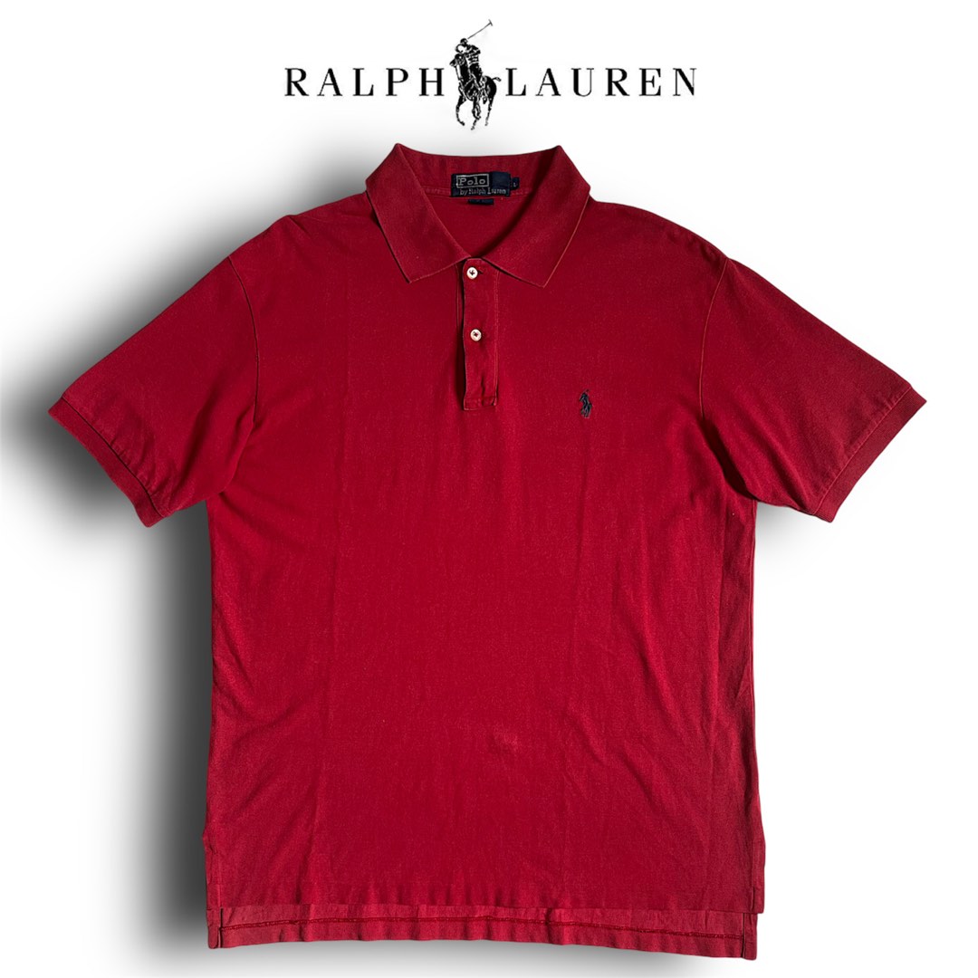 Polo Ralph Lauren Red Polo Shirt, Luxury, Apparel on Carousell
