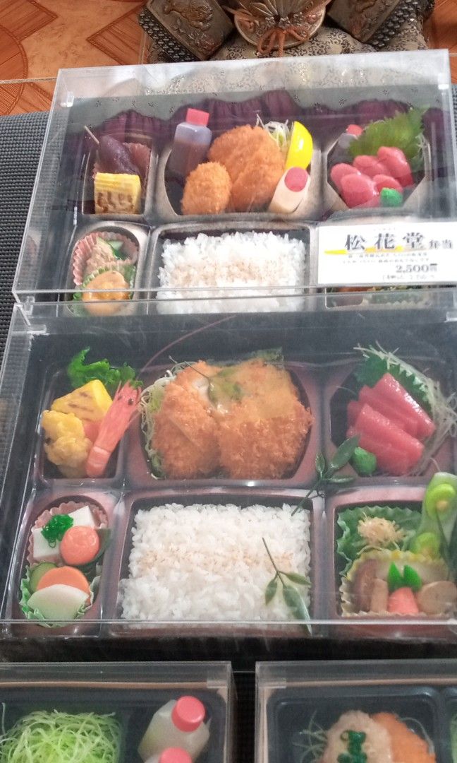 Realistic Artificial Bento Food Display in Acrylic Box, Food & Drinks ...