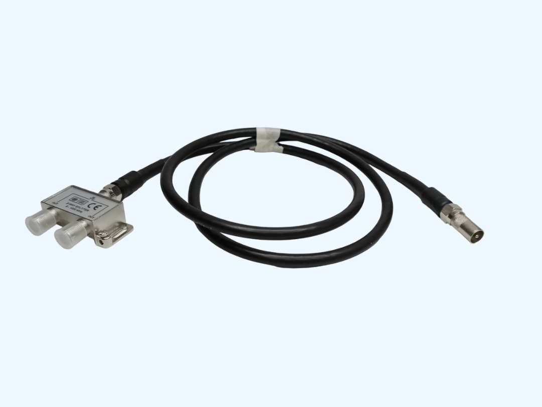 RG6 COAXIAL CABLE with F CONNECTOR MALE STRAIGHT to 2-WAY FEMALE SPLITTER 5-1000MHz, TV & Home ...