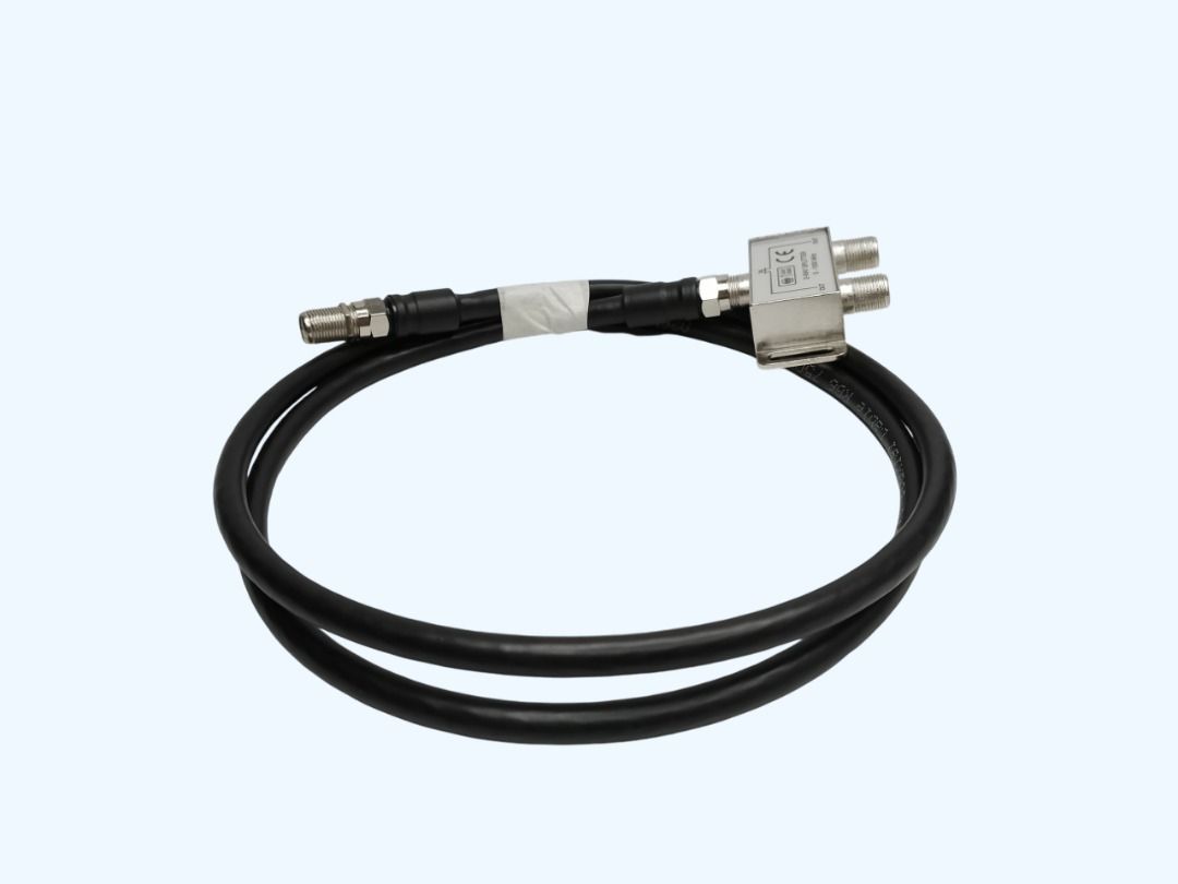 RG6 COAXIAL CABLE with F CONNECTOR FEMALE STRAIGHT to 2-WAY FEMALE ...