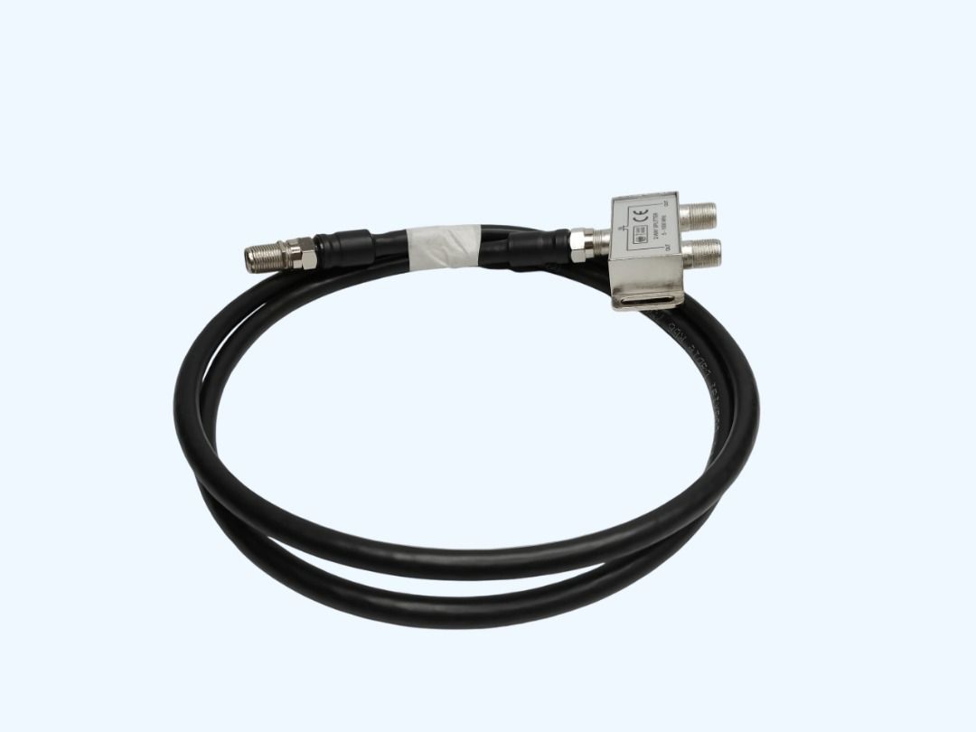 RG6 COAXIAL CABLE with F CONNECTOR FEMALE STRAIGHT to 2-WAY FEMALE SPLITTER 5-1000MHz, TV & Home ...
