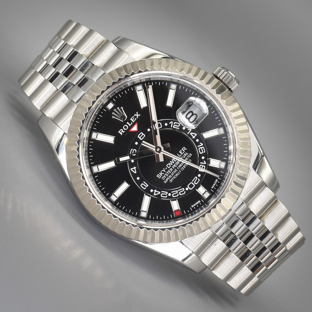 Rolex Sky-Dweller Jubilee 326934 in Stainless Steel with a 42mm, Black ...