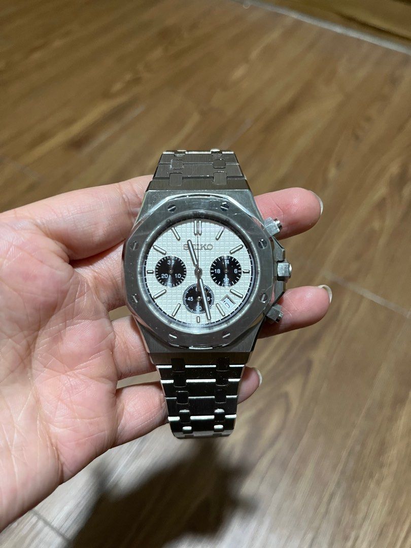 Seiko Customs AP Panda Choronograph, Men's Fashion, Watches ...