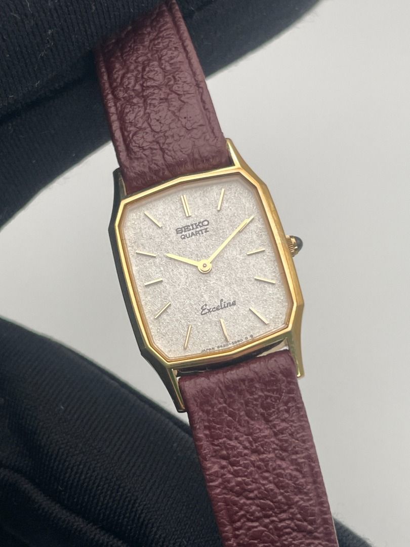 Seiko Exceline 8420-5750 Decagon Vintage Ladies Watch in Gold, Luxury ...