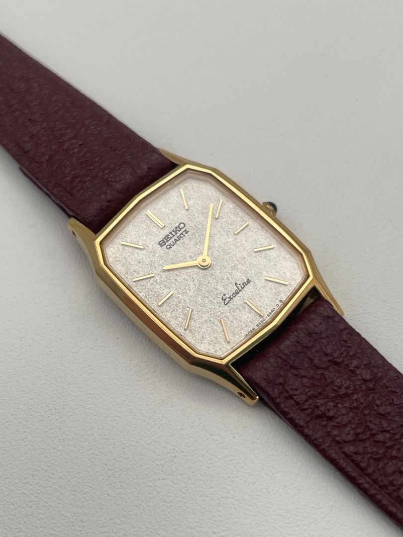 Seiko Exceline 8420-5750 Decagon Vintage Ladies Watch in Gold, Luxury, Watches on Carousell