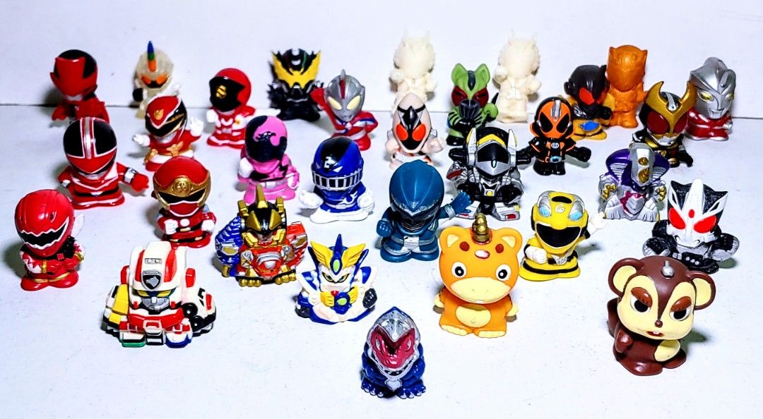 Sentai / Power Rangers / Ultraman/ Kamen/ Kaiju Finger Puppets, Chibi ...