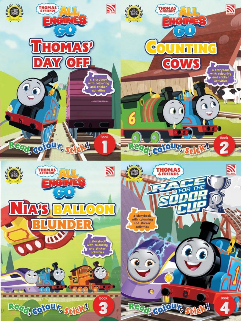 Thomas & Friends Read, Colour, Stick, Hobbies & Toys, Books & Magazines ...