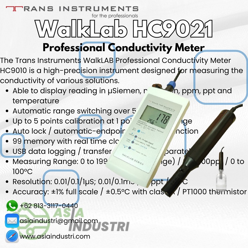 Trans Instruments WalkLAB Professional Conductivity Meter HC9021 ...