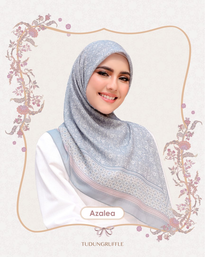 Tudungruffle Meraki in Azalea, Women's Fashion, Muslimah Fashion ...