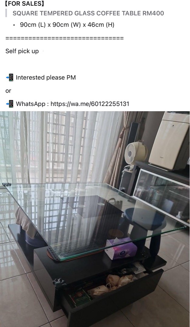 Used coffee table, Furniture & Home Living, Furniture, Tables & Sets on ...