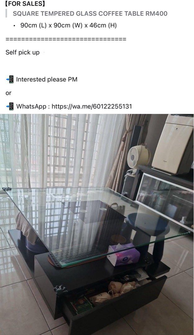 Used coffee table, Furniture & Home Living, Furniture, Tables & Sets on ...