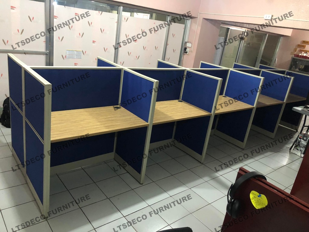 WORKSTATION CALL CENTER TABLE OFFICE PARTITION, Furniture & Home Living ...