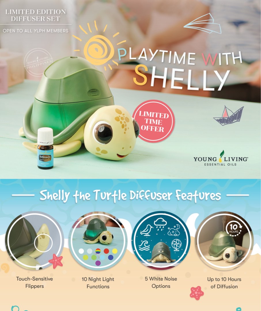 Young Living Shelly the Turtle Diffuser, Furniture & Home Living, Home ...