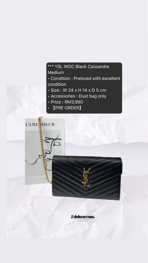 YSL WOC Black Cassandre Medium | FIXED PRICE, Luxury, Bags & Wallets on ...