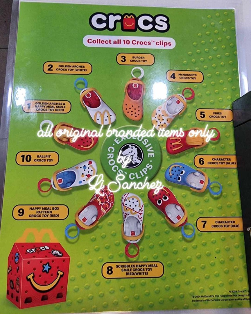 2024_McDonald's Crocs slipper Happy Meal Classic collectible set ...