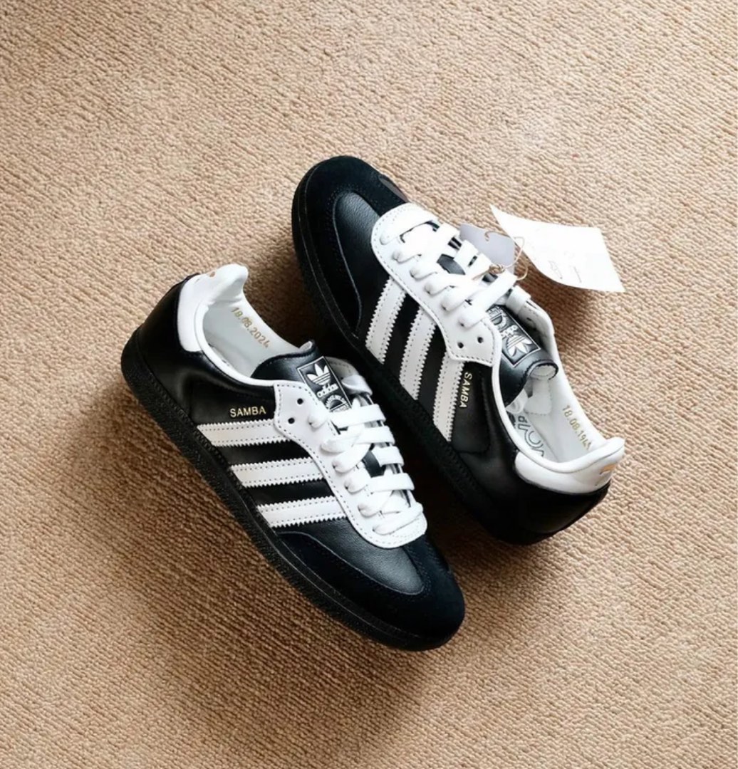 Adidas Samba OG 75th Anniversary Black JP5282, 名牌, 鞋及波鞋 - Carousell