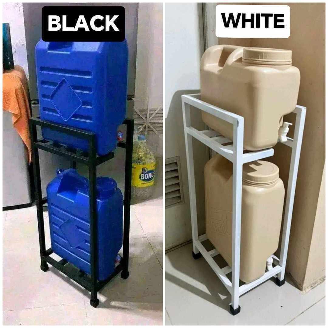 Aesthetic gallon rack 2 layers, Furniture & Home Living, Furniture ...