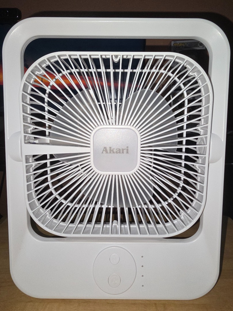 Akari 8" Rechargeable Square Fan-Light w/ 2pcs. Akari Batteries ...
