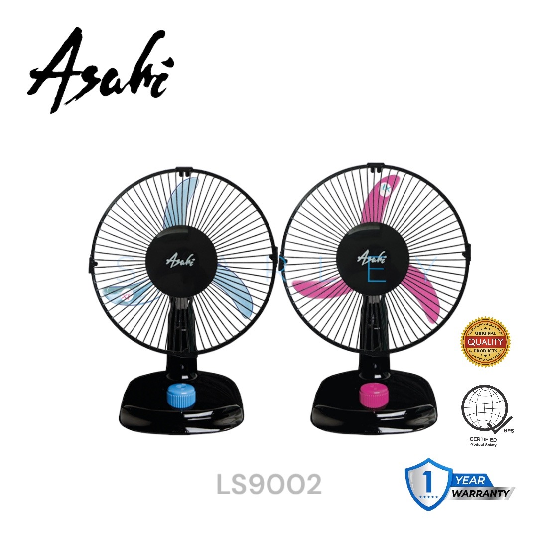 ASAHI Desk Fan 9" Mini Desk (LS9002), Furniture & Home Living, Lighting ...