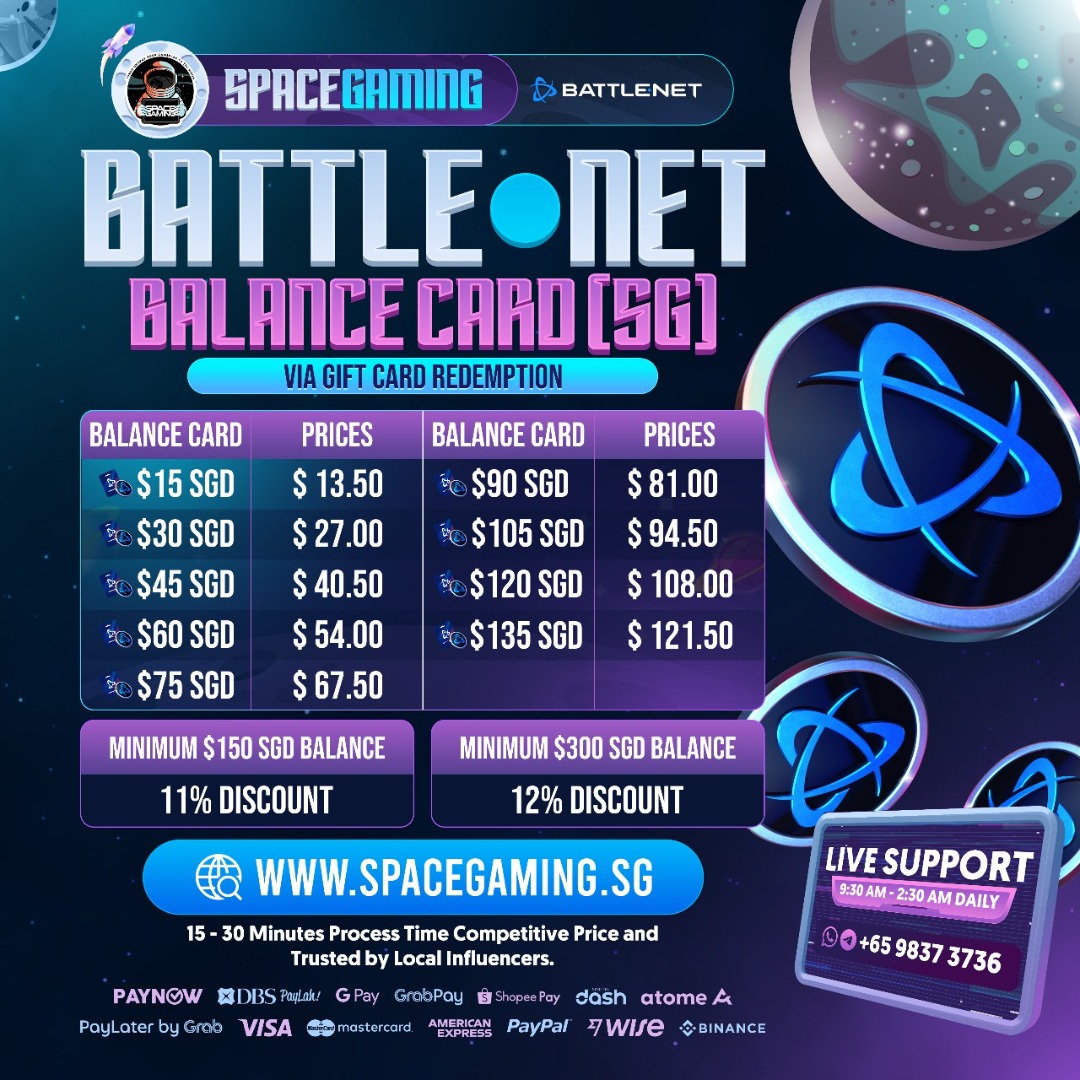 BattleNet Battle.Net Balance Card, Video Gaming, Gaming Accessories ...