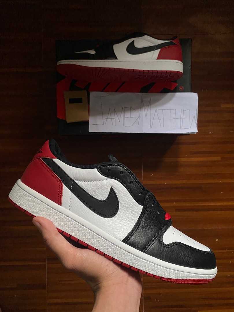 BELOW SRP! Jordan 1 Low OG Black Toe Size 10.5, Men's Fashion, Footwear ...