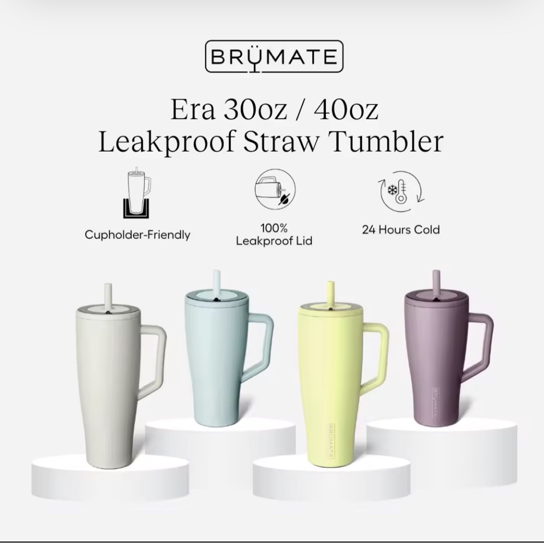 Brumate Era triple insulated leakproff straw tumbler, Furniture & Home ...