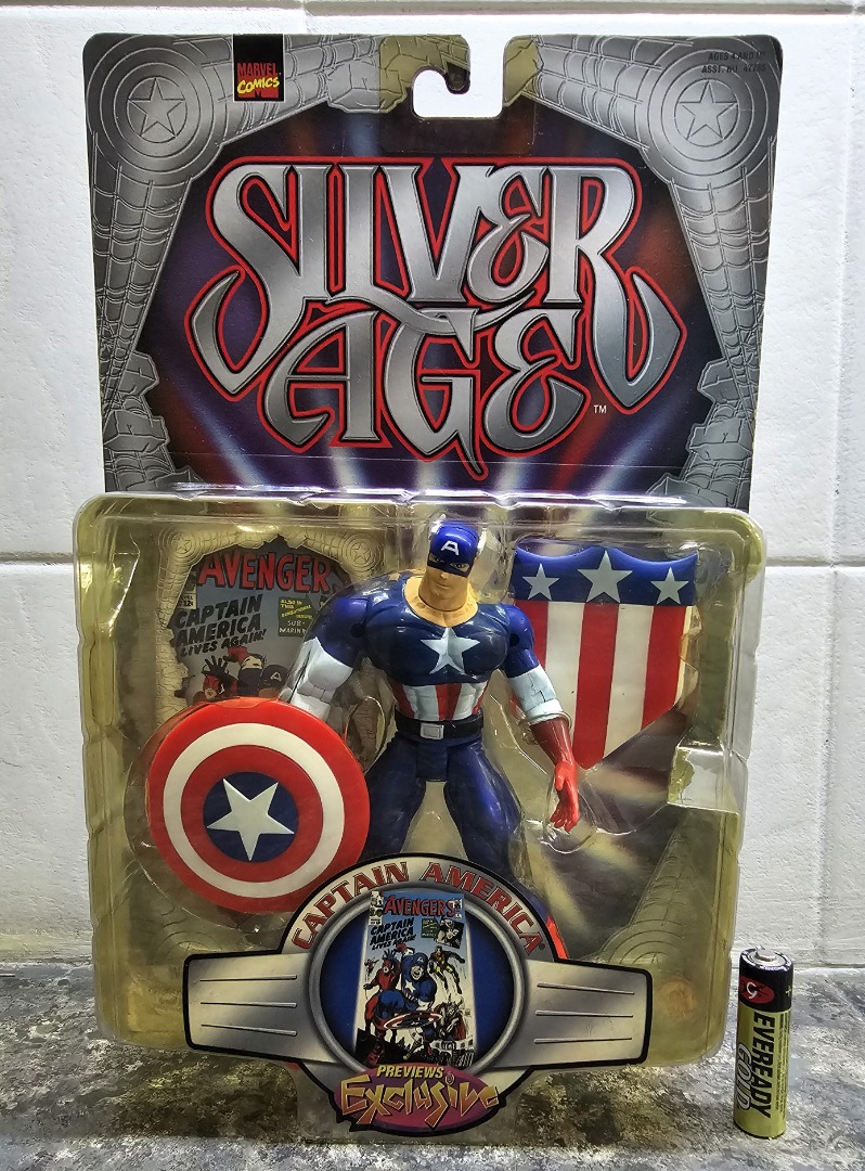 CAPTAIN AMERICA - 1999 Toybiz Marvel Comics Silver Age Series, Hobbies ...