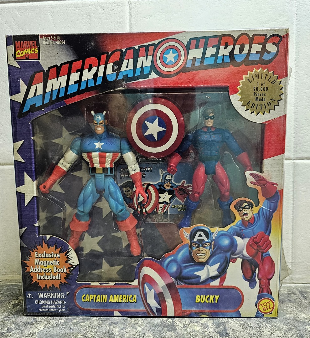 CAPTAIN AMERICA & BUCKY - 1998 ToyBiz American Heroes Boxset Series ...