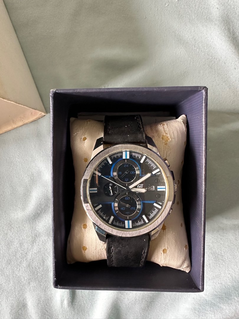 Casio Edifice Men Watch with Watch Crystal Guard, Men's Fashion ...