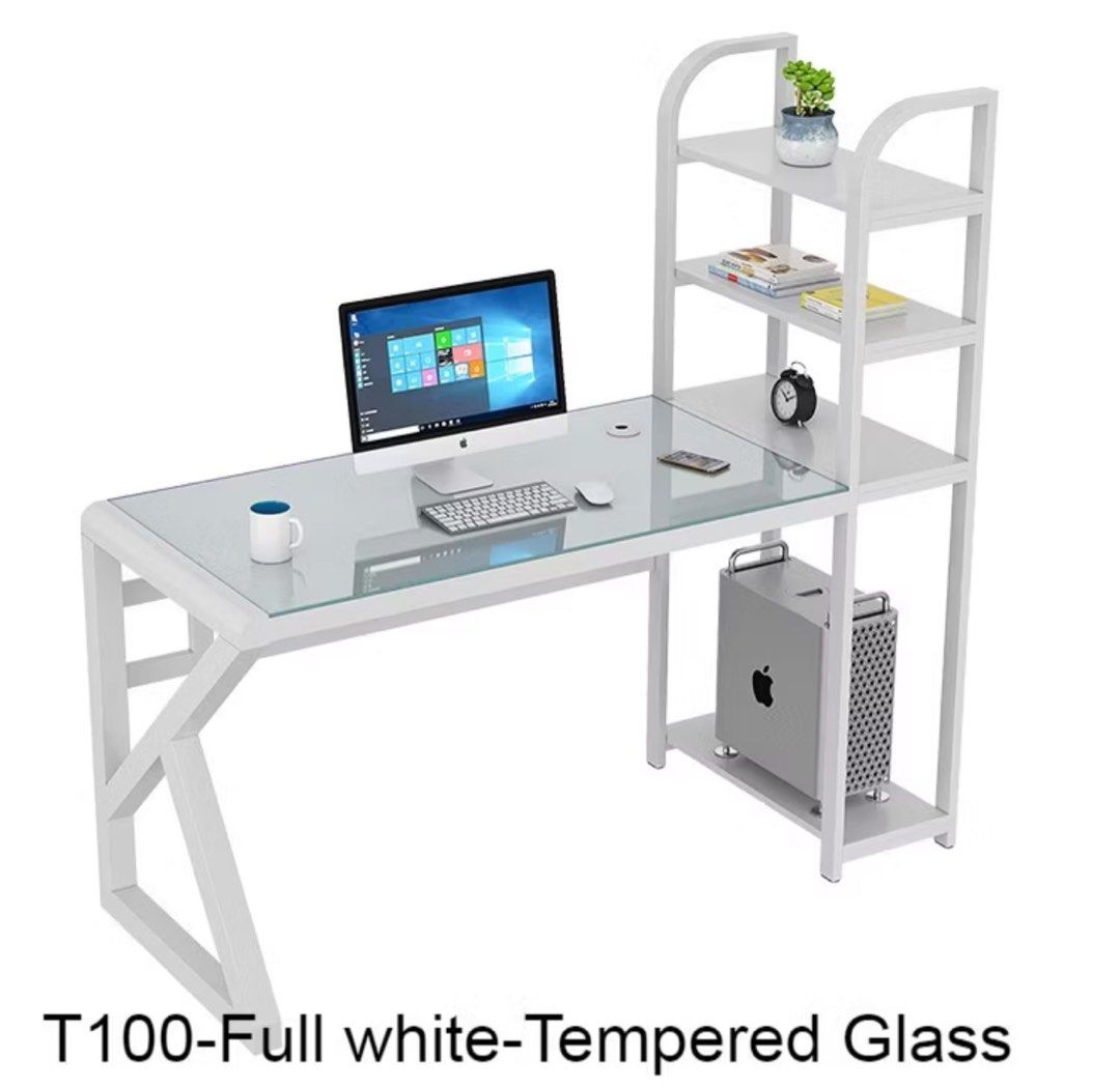 Computer Table Tempered Glass Study Table [SG STOCKS] Excel Life Modern ...