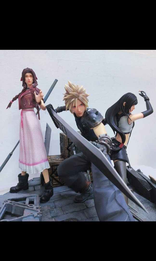 F4 Studio Final Fantasy 7 Remake Cloud, Tifa, Aerith Statue Limited ...