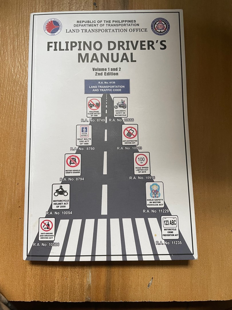 Filipino Driver's Manual LTO book, Hobbies & Toys, Books & Magazines ...