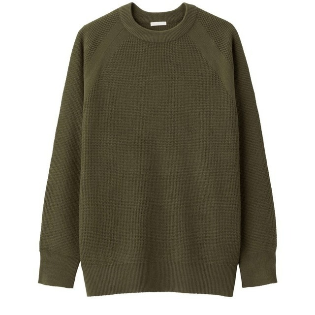 GU MEN'S WAFFLE CREW NECK SWEATER, Men's Fashion, Coats, Jackets and ...